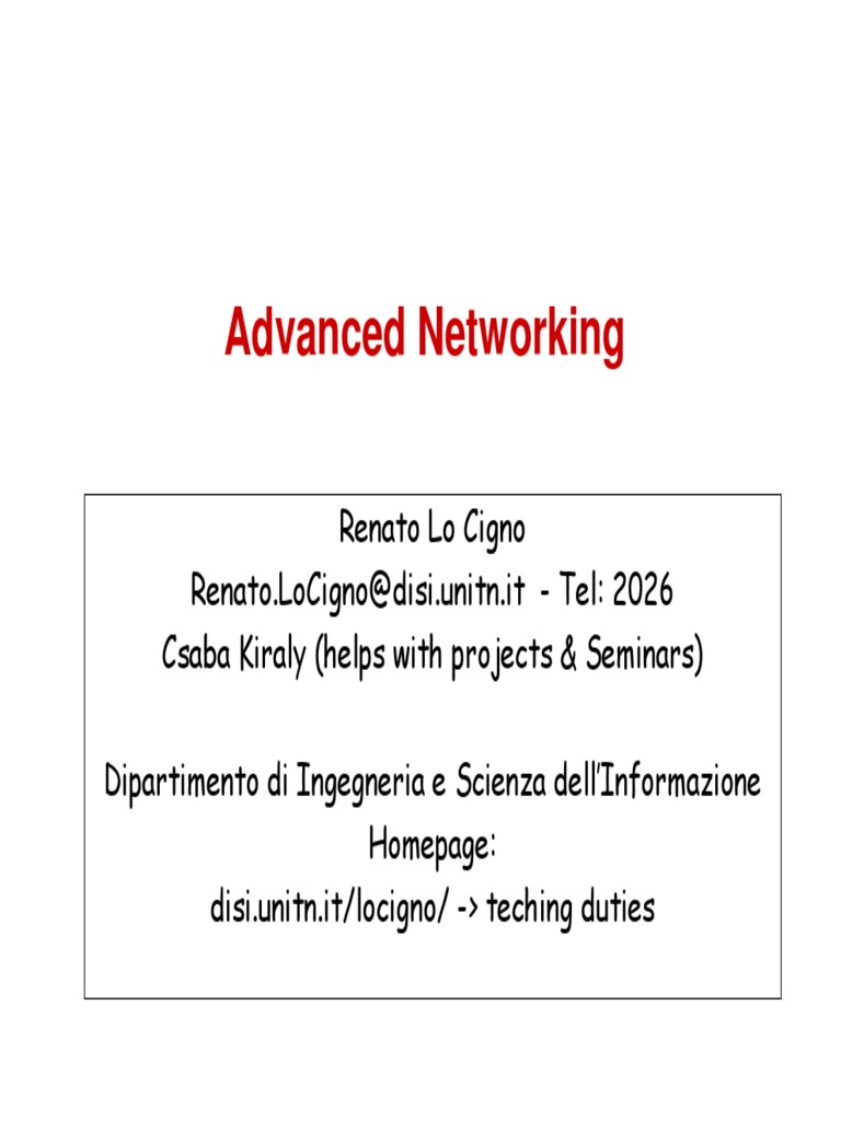 Advanced Computer Network by Prof Dayanand Ambawade | PDF | Internet Protocol Suite | Port ...