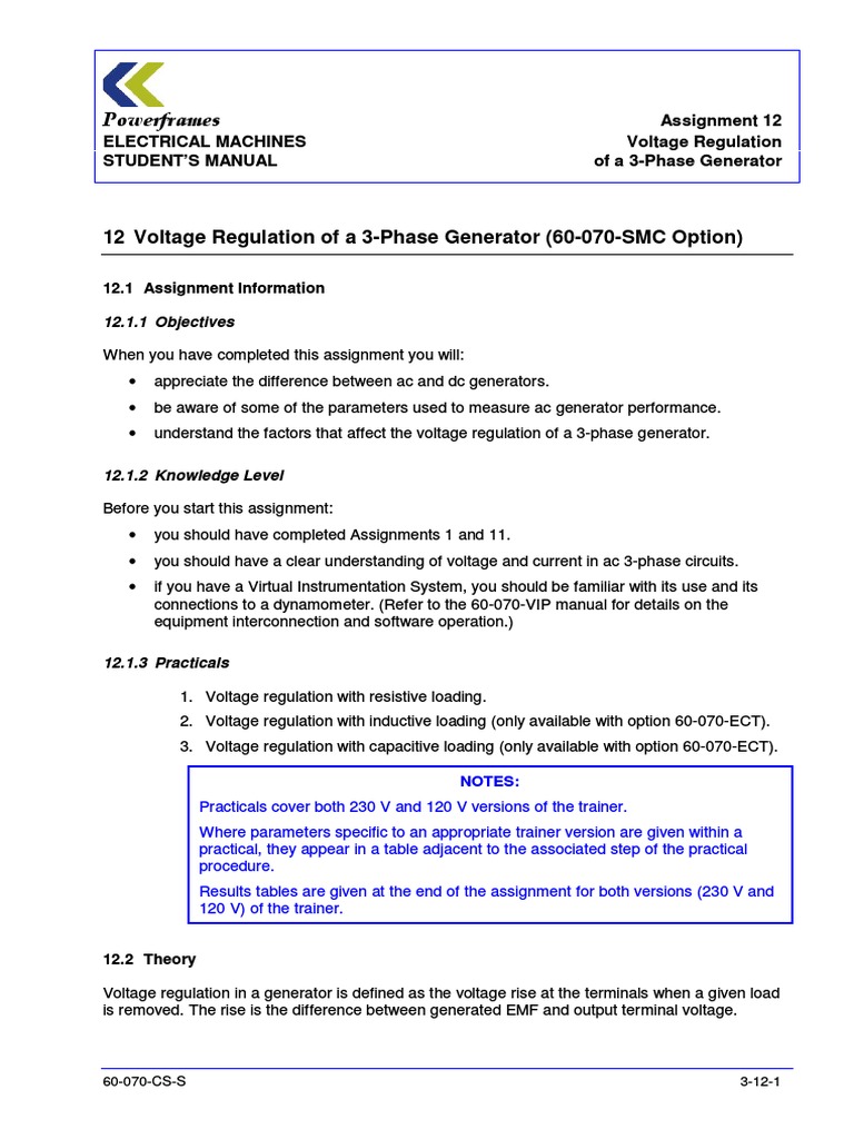 Electrical Machines Lab | PDF | Electric Generator | Volt