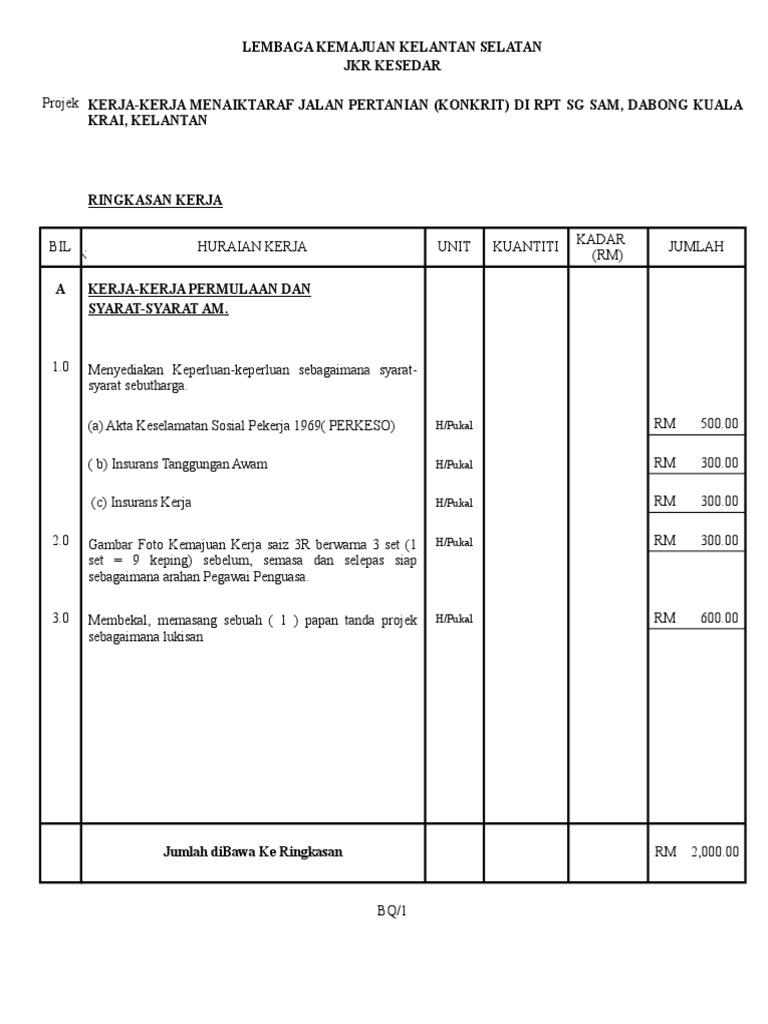 Contoh Quotation Untuk Kerja Pembelian Tanah - Jane Scott