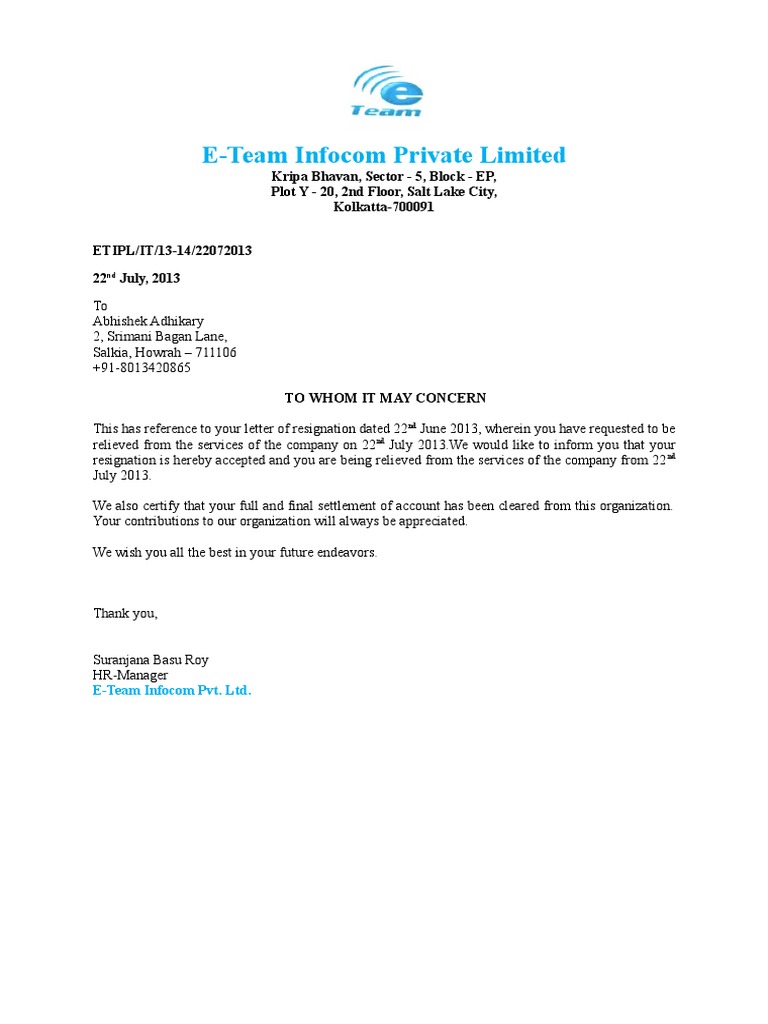 Release Letter | PDF