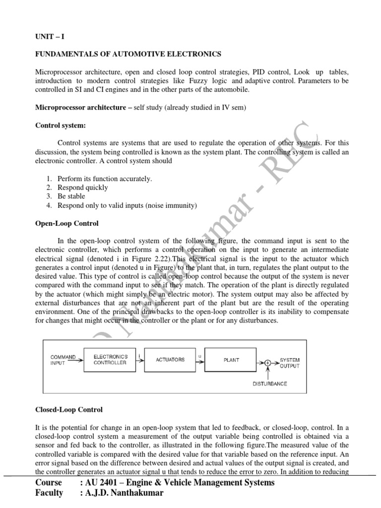 EVMS Full Notes PDF | PDF | Control Theory | Physical Quantities