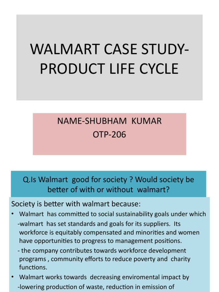 Walmart Case Study | PDF | Walmart | Sustainability