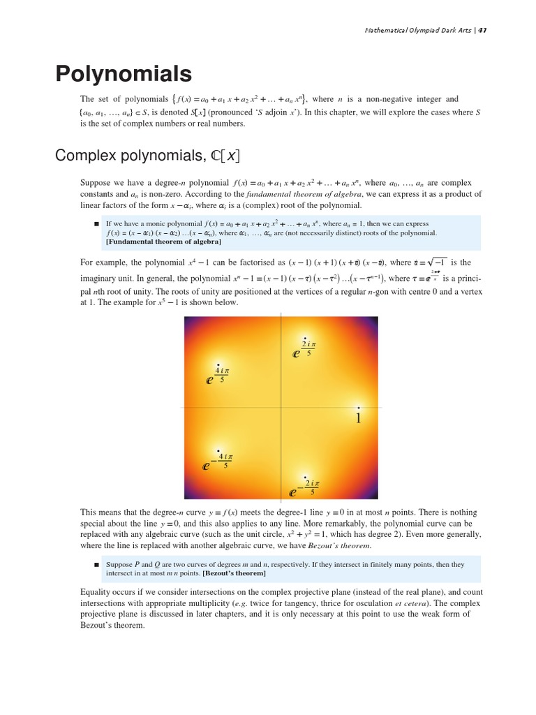 Chp4 Polynomials | Download Free PDF | Polynomial | Elementary Mathematics