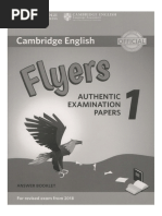 Starters 2. Authentic Examination Papers. Answer Booklet | PDF