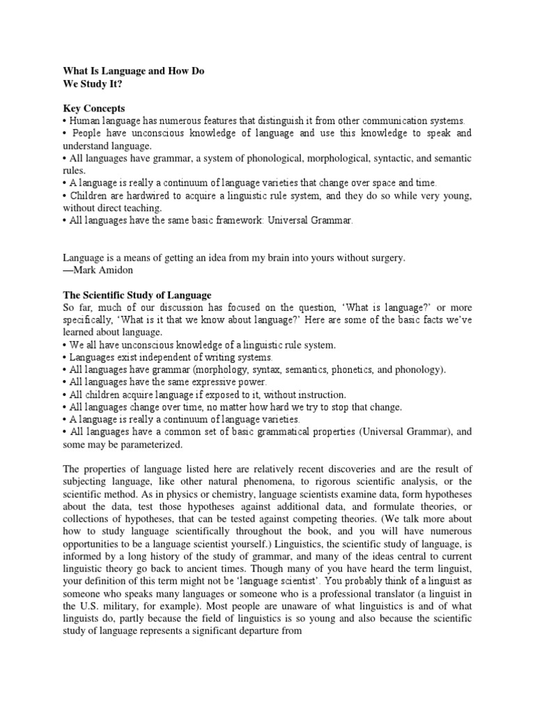 Understanding Language and Linguistics | PDF | Linguistics | Grammar