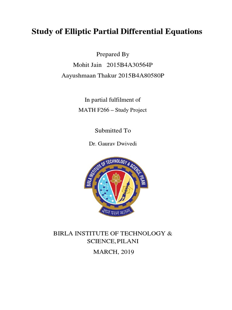 Maths SOP Report PDF | Download Free PDF | Partial Differential ...