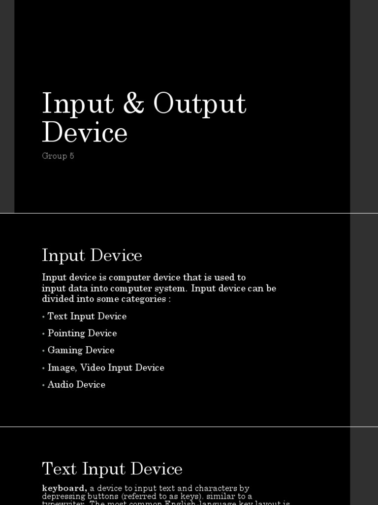 Input & Output Devices Explained | PDF | Computer Keyboard | Microphone