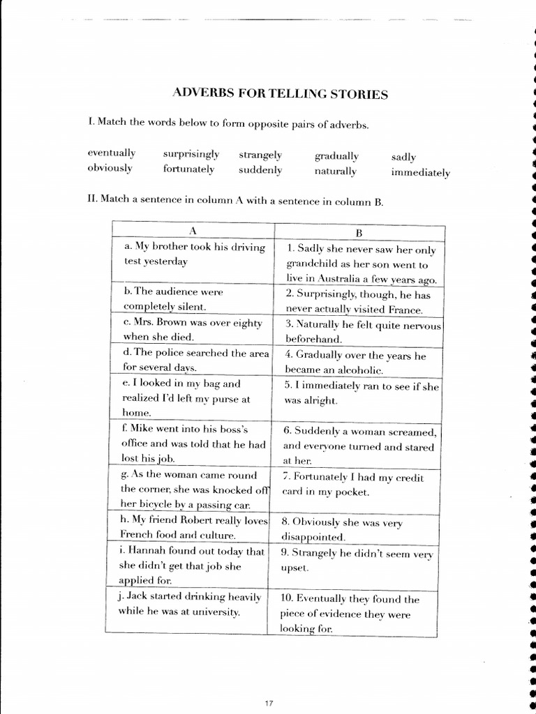 Using Adverbs in Storytelling | PDF