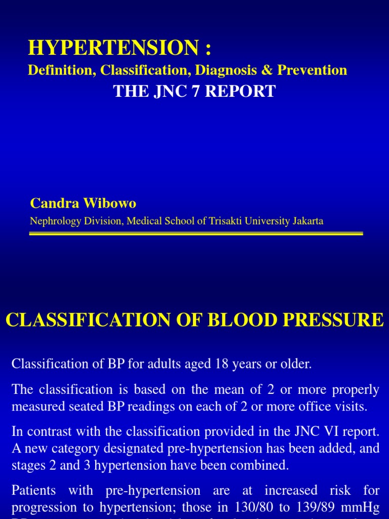 Hypertension:: The JNC 7 Report | Download Free PDF | Hypertension ...