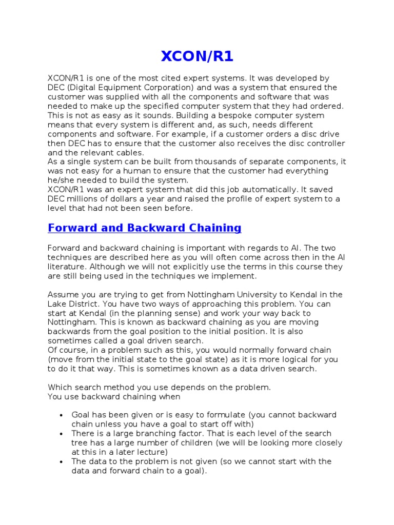 XCON | PDF | Artificial Intelligence | Intelligence (AI) & Semantics