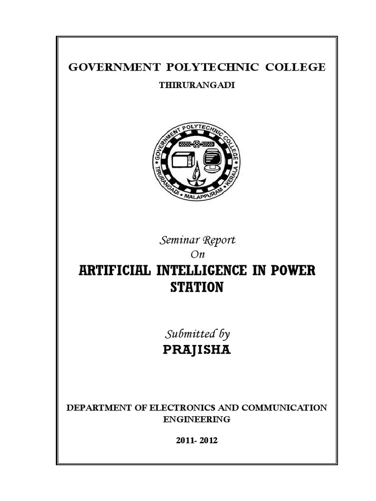 Seminar Report Artificial Intelligence in Power Station | PDF ...