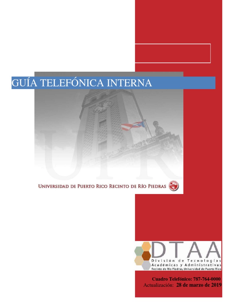 Guía Telefónica Interna | PDF | Puerto Rico | Academia