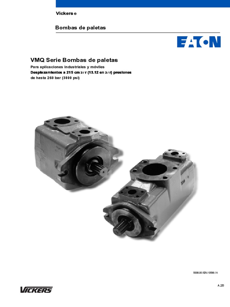 Eaton Vickers Catalogo | PDF | Bomba | Cantidades fisicas