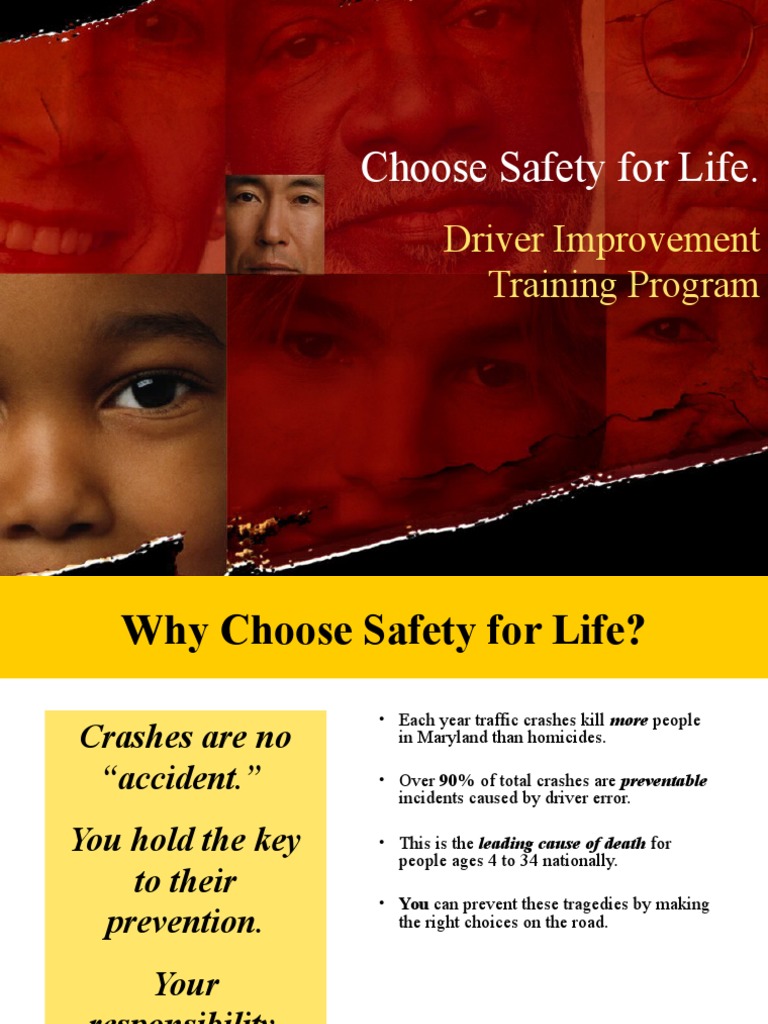 Choose Safety For Life.: Driver Improvement Training Program | PDF ...