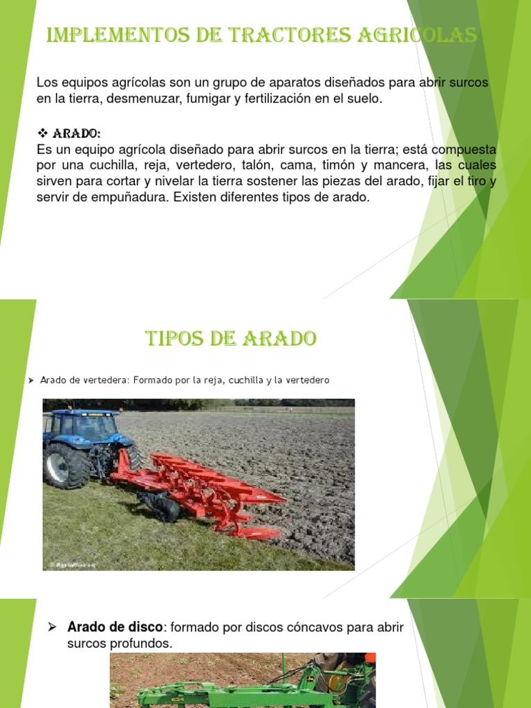 Implementos de Tractores Agricolas | PDF | Arado | Equipamiento pesado