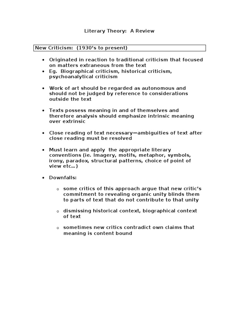 Literary Theory Notes | PDF | Id | Patriarchy