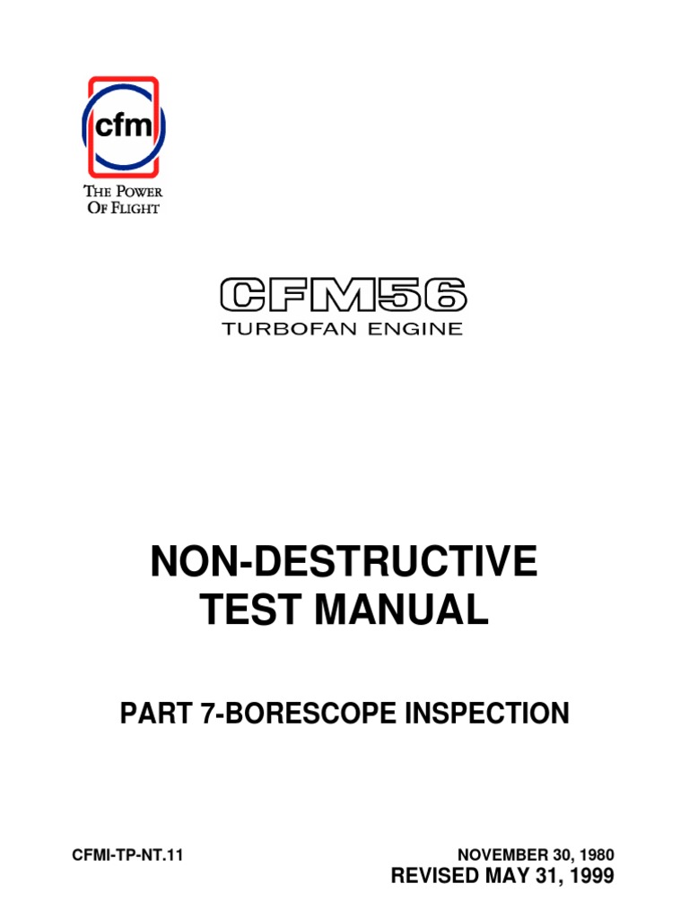Non-Destructive Test Manual: Part 7-Borescope Inspection | PDF ...
