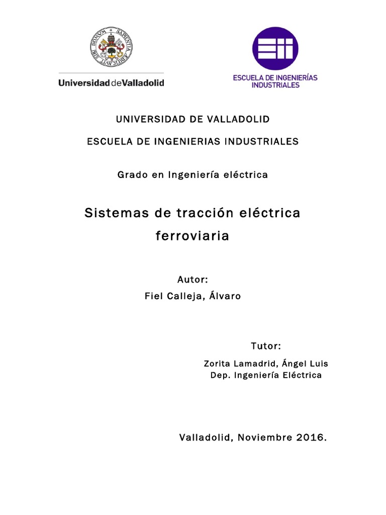 TFG P 505 PDF | PDF | Motor eléctrico | Transporte ferroviario