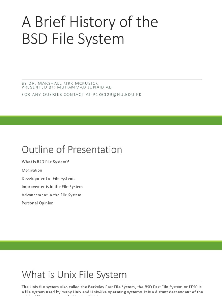 A Brief History of The BSD File System | PDF