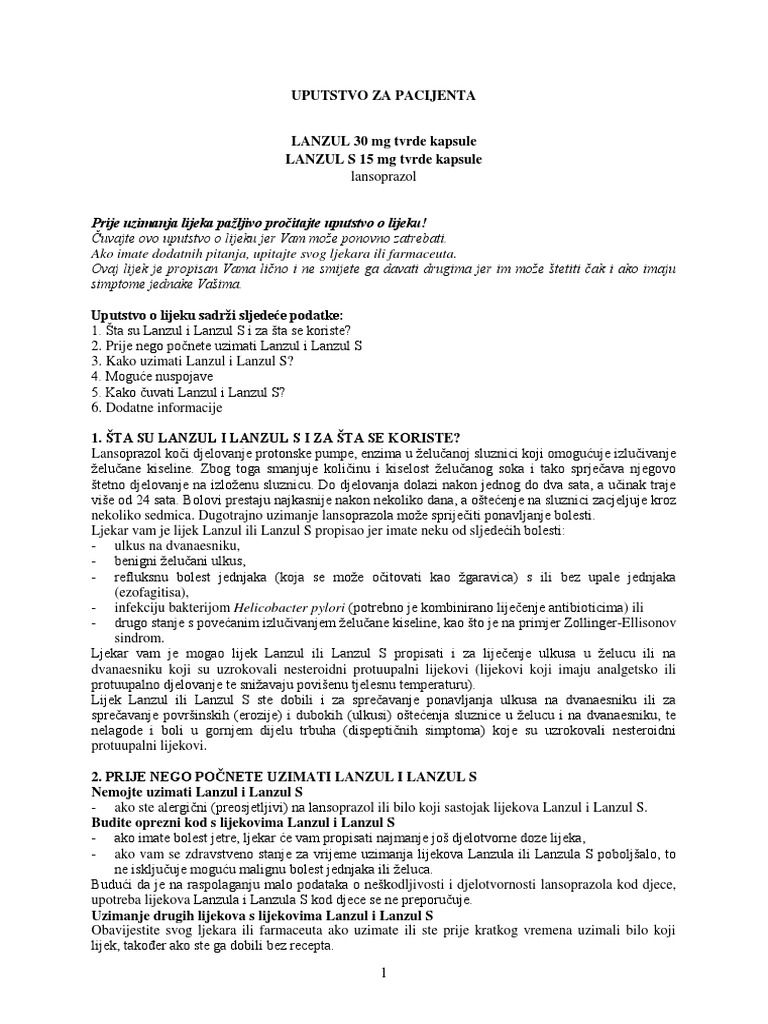 Lanzul I Lanzul S PIL | PDF