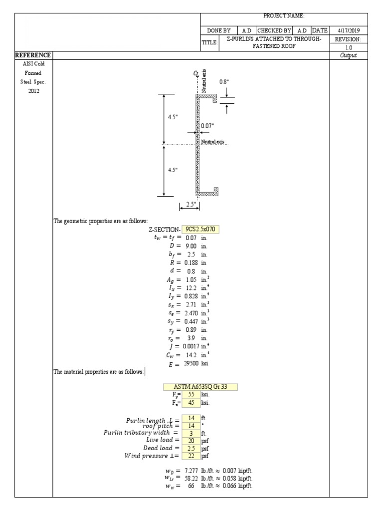 C Purlin PDF | PDF | Buckling | Solid Mechanics