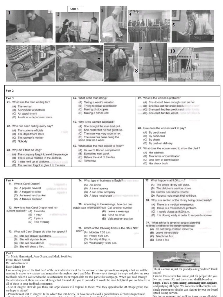 Sample Test 1 | PDF | Advertising | Communication