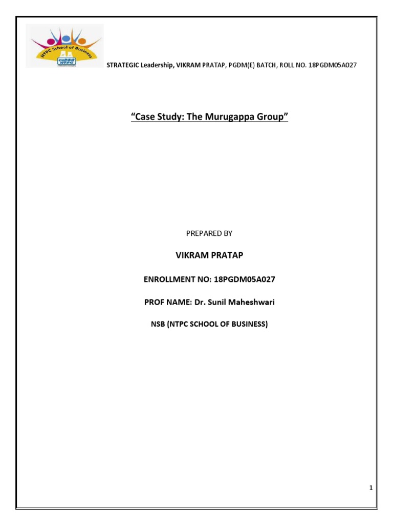 "Case Study: The Murugappa Group": Vikram Pratap | PDF | Chief ...