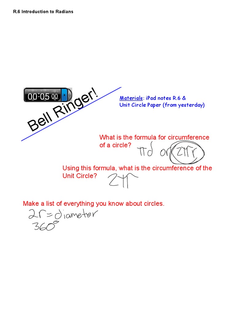 Bell Ringer!: Diameter | PDF | Circle | Elementary Geometry