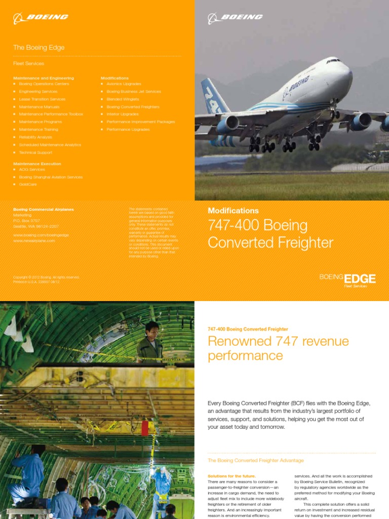 747-400 Boeing Converted Freighter | PDF | Boeing | Cargo