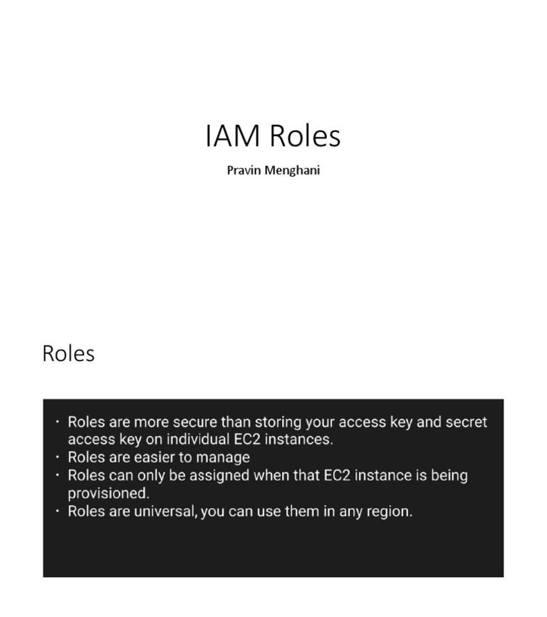 IAM Roles | PDF
