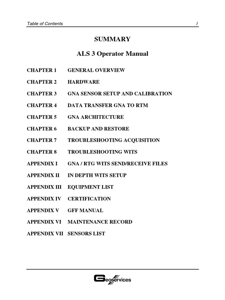 ALS 3 Operator Manual | PDF | Computer Networking | Computing