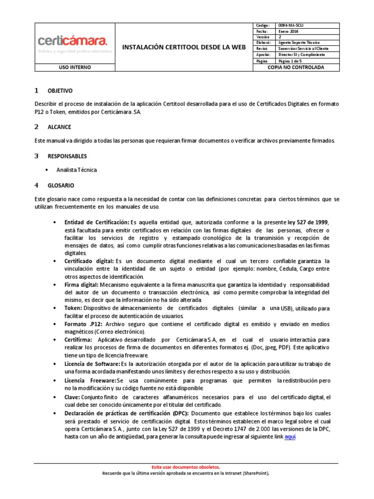 Guía de Instalación de Certitool 6.3 | PDF | Red mundial | Internet y web