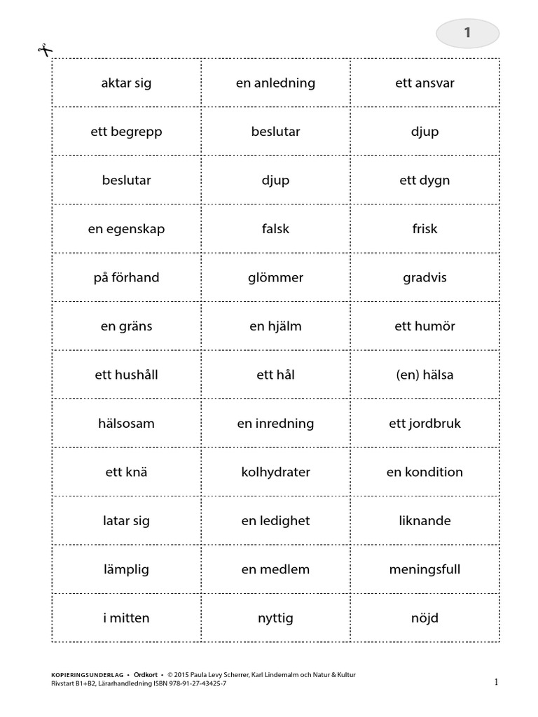 Rivstart b1 b2 Ord | PDF