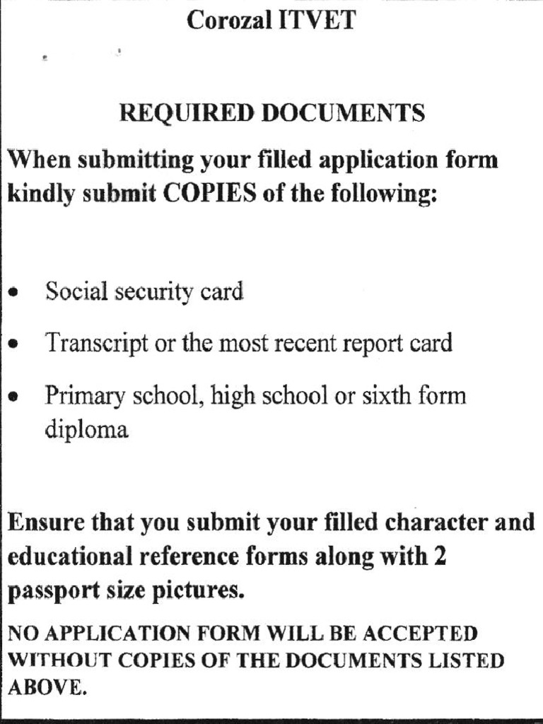 Application Corozal ITVET | PDF | Teachers | Behavior Modification