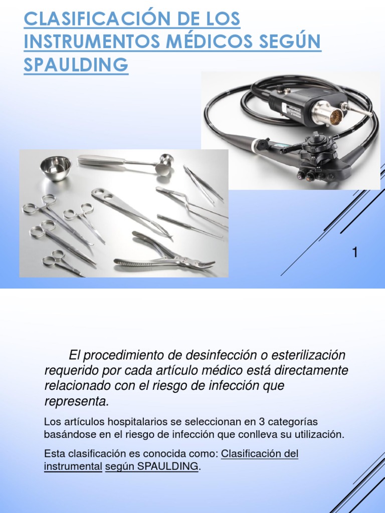 Unidad 2 Clase 5 Spaulding | PDF | Esterilización (Microbiología ...