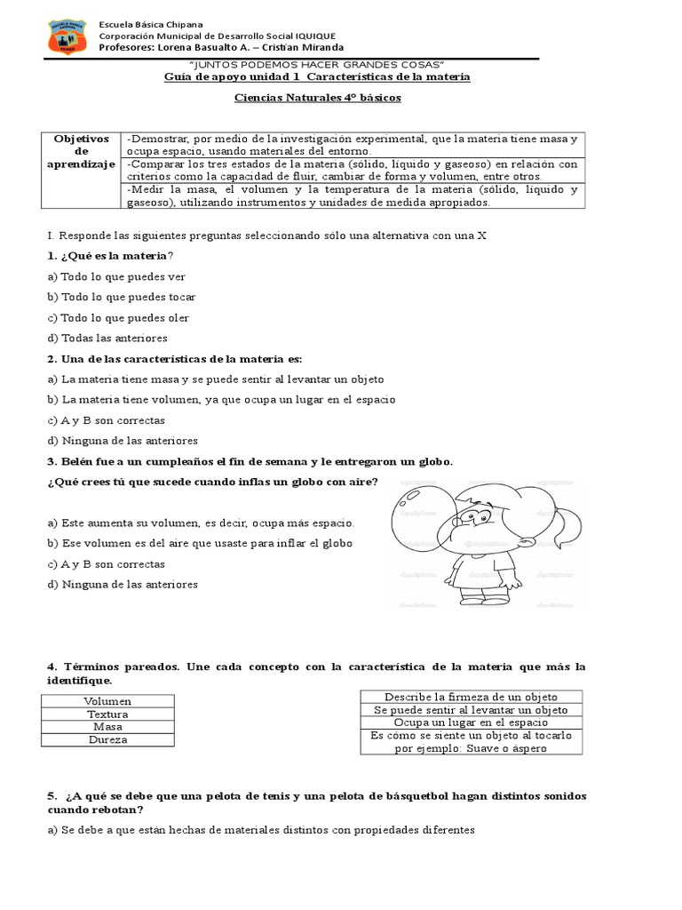 Características y estados de la materia | PDF | Gases | Importar