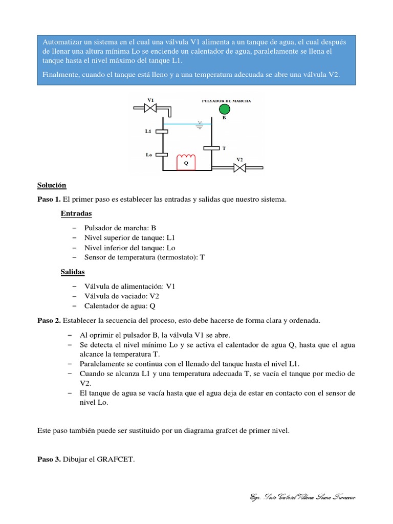 Ejercicios de Grafcet Corregido PDF | PDF | Controlador lógico programable | Bomba