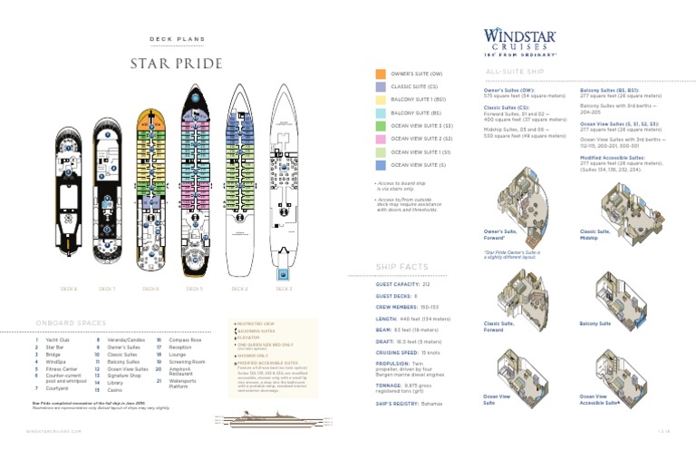 Pride Deck Plan.1.3.18 | PDF | Marine Propulsion | Ships