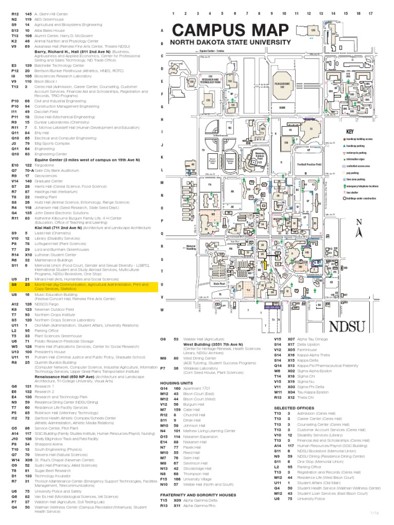 Campus Map: North Dakota State University | PDF | Science And ...