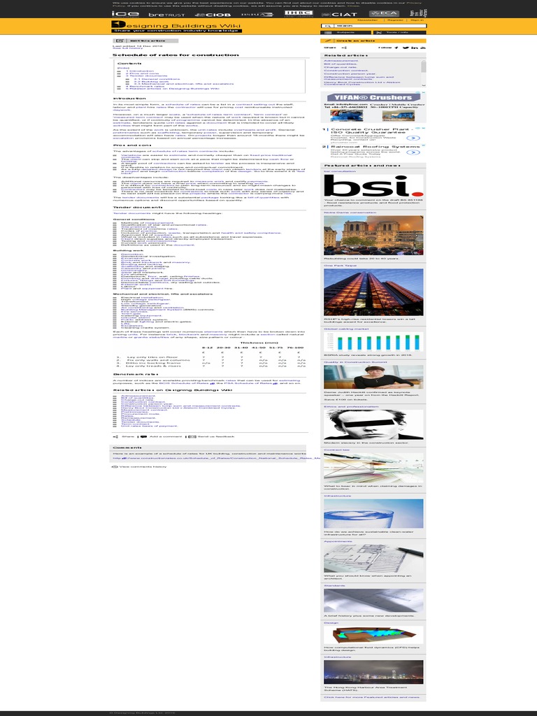 Schedule of Rates For Construction - Designing Buildings Wiki | PDF ...