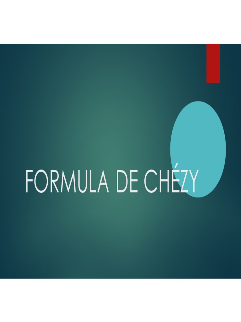 Formula de Chézy Con Aplicacion | PDF