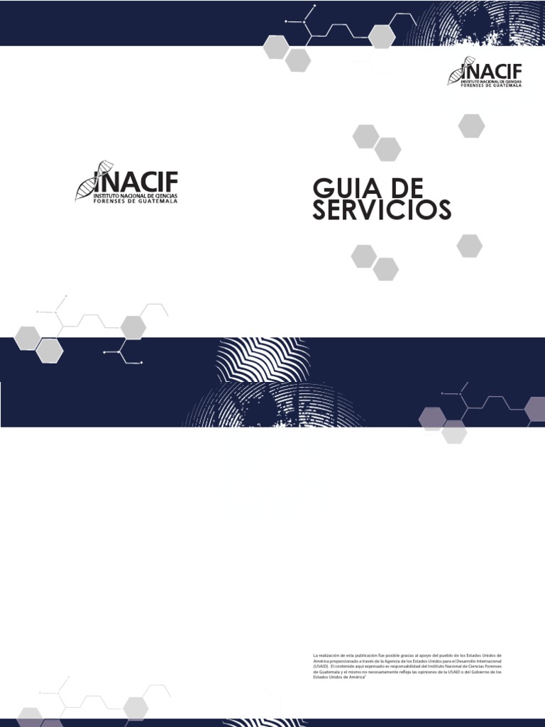 Guía de Servicios del INACIF 2024 | PDF | Balística | Cartucho (armas ...