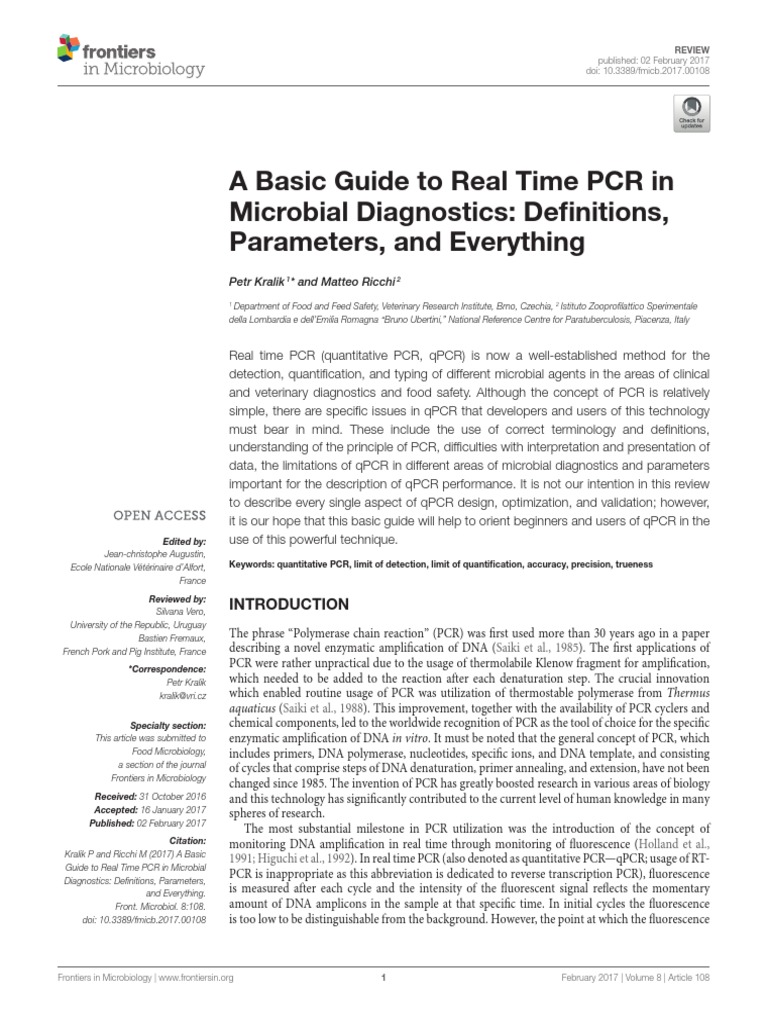 A Basic Guide To Real Time PCR in Microbial Diagnostics | PDF | Real ...