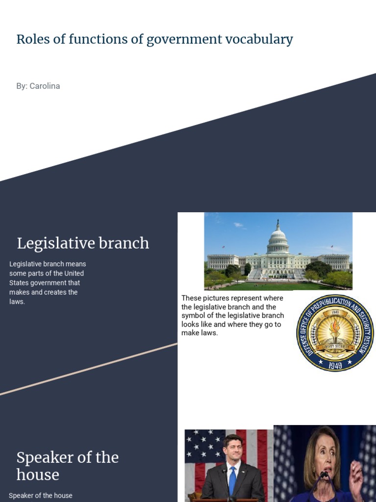 Carolina Martinez Mendoza - Roles and Functions of Government - Picture ...