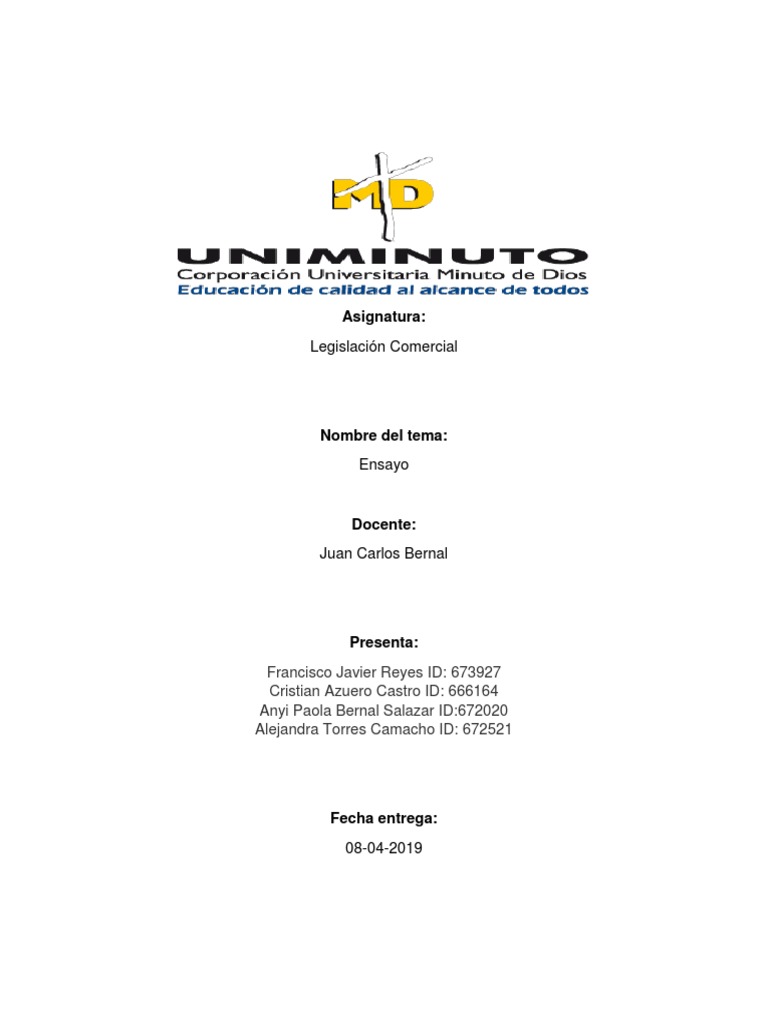 Ensayo Derecho Mercantil | PDF | Comercio | Economias
