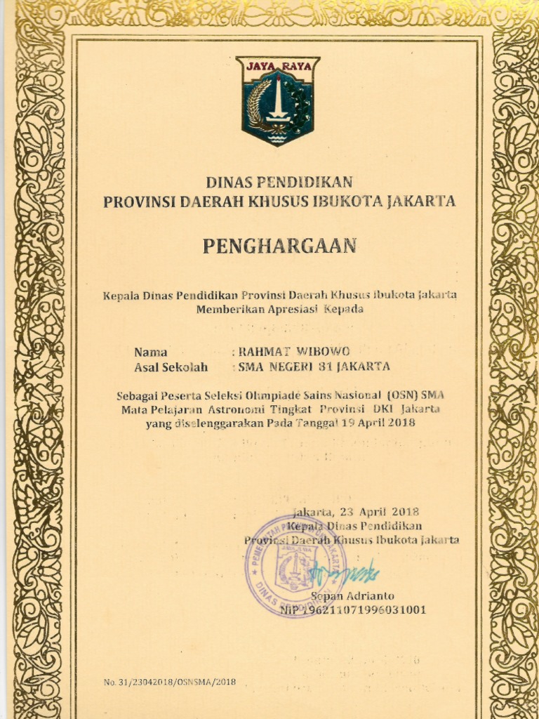 Sertifikat OSP PDF | PDF