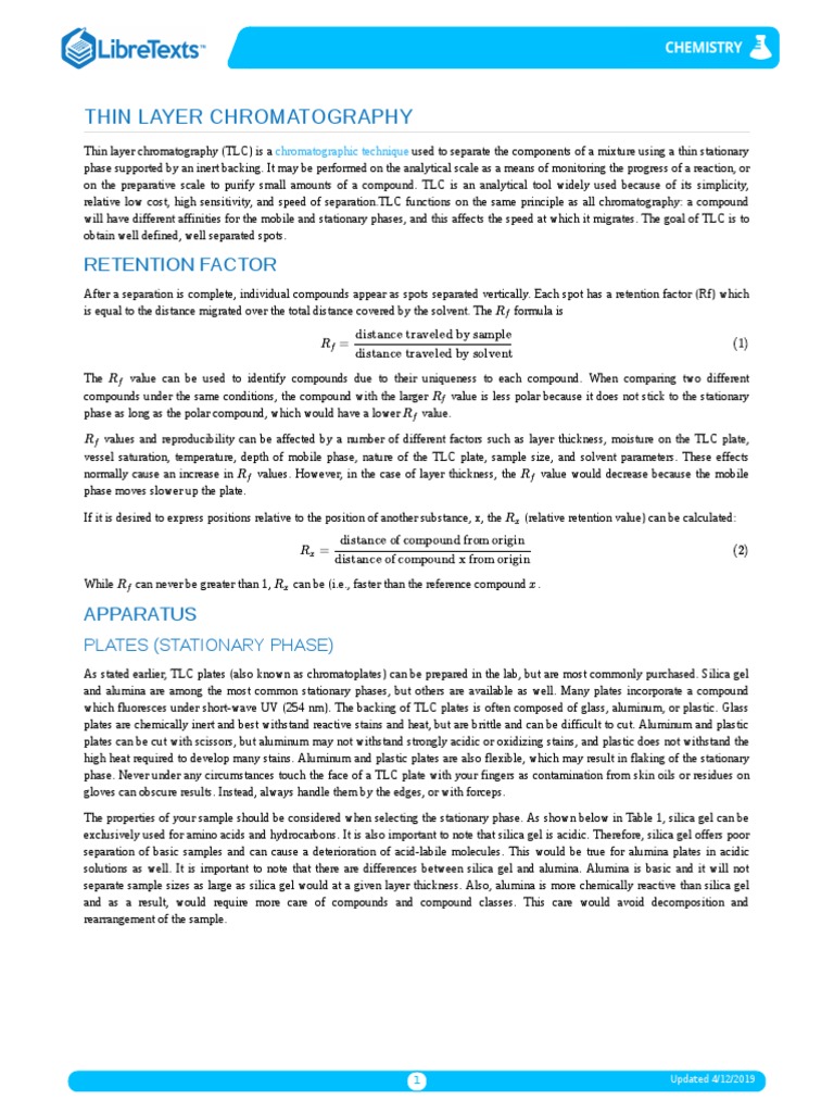 Thin Layer Chromatography | PDF | Thin Layer Chromatography ...