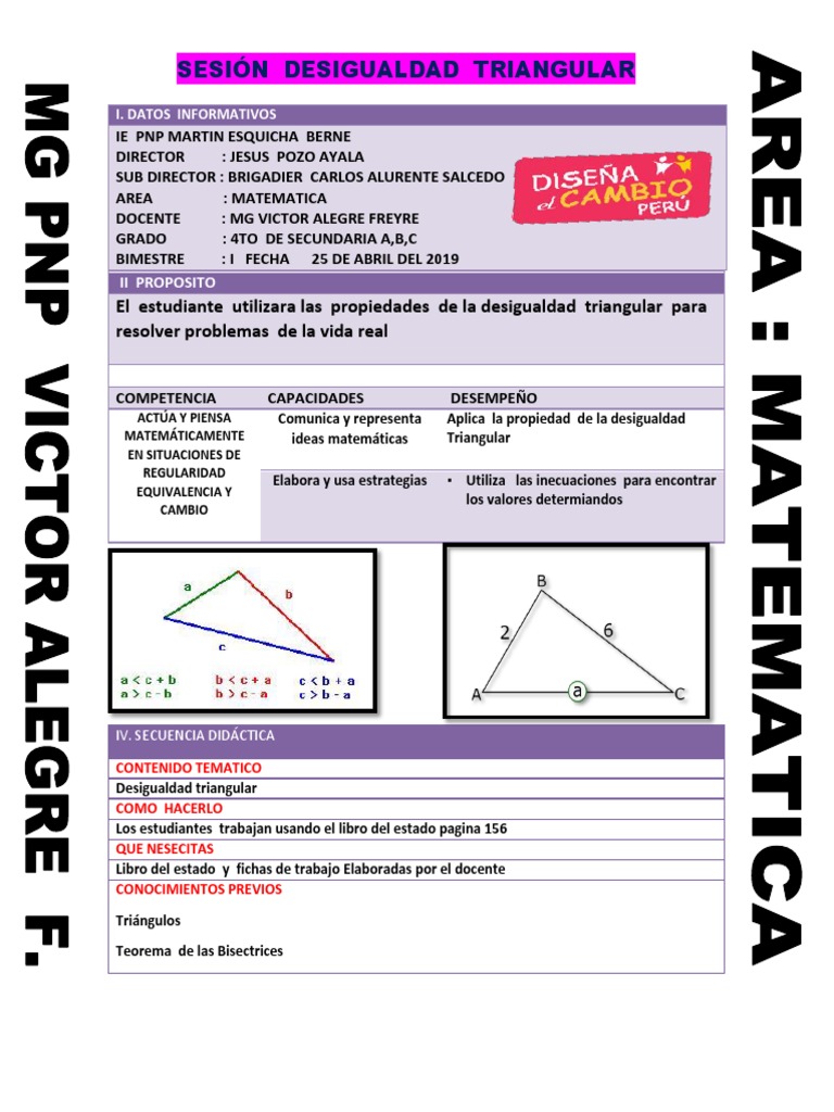 SESION Desigualdad Triangular | PDF