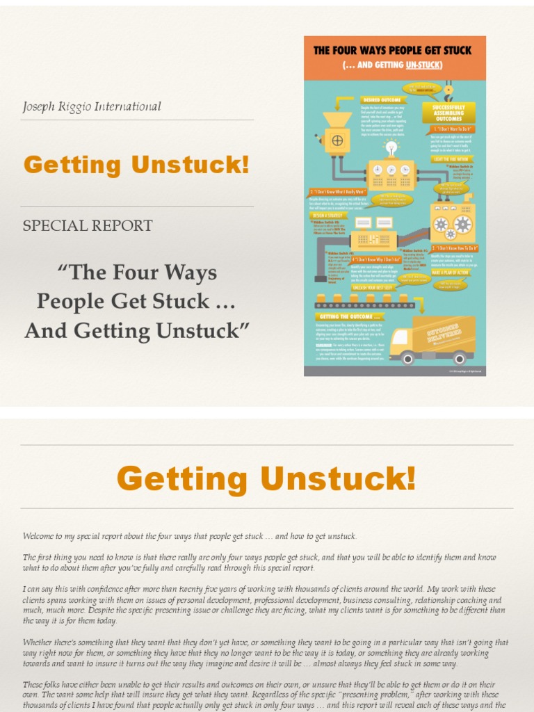 GETTING UNSTUCK Special Report PDF | PDF | Perception | Motivation