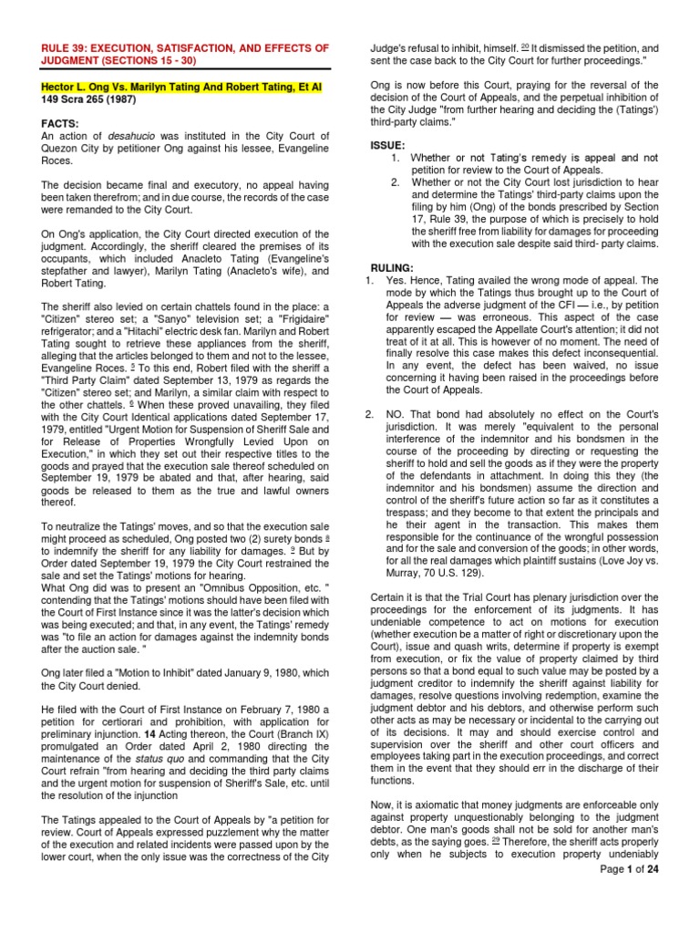 Rule 39 Part 2 | PDF | Judgment (Law) | Damages